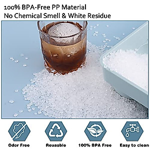 ITWIST Large Ice Ball Maker Mold, Round Ice Cube Tray with Tongs Easy Release, 16x2.5in Sphere Ice Trays for Freezer, Round Ice Molds for Whiskey, Bourbon, Cocktails & Drinks