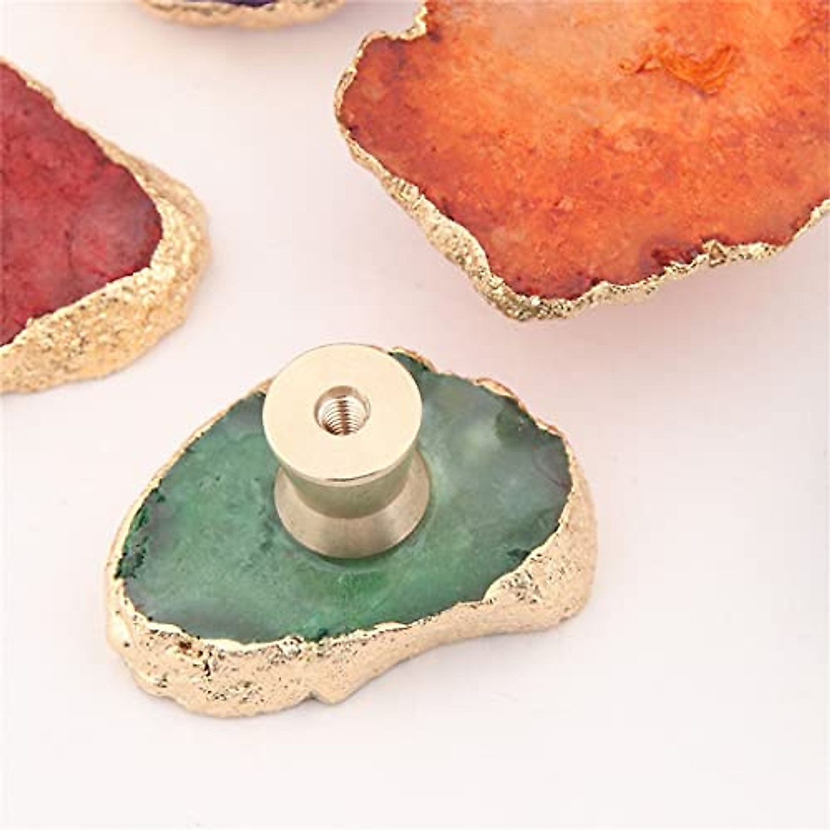 BITACS Crystal Brass Handle Drawer Kitchen Cabinet Closet Door Knob Crystal Drawer Handle (Color : F, Size : As The Picture Shows)