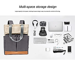 Vibkow Convertible Daypack Laptop Backpack, Travel Casual Bag with USB Charging Port, Stylish College Tote Purse For Women Men Girls Boys Student