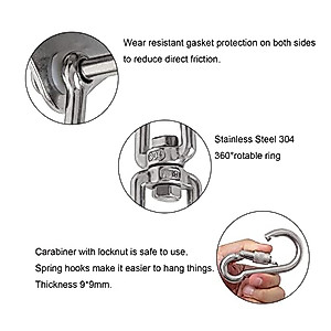 Vigorwise Tree Swing Hanger Hanging Chair Hardware Hammock Hanging Kit Tire Swing Swivel Punching Bag Hanger