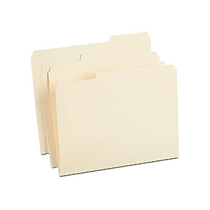 Staples 452830 100% Recy Reinforced Top-Tab File Folders 1/3 Cut Manila Letter 50/Bx