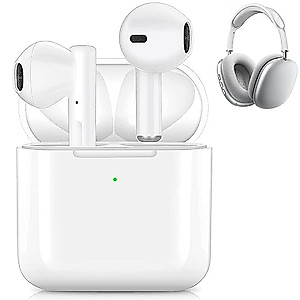 Wireless Earbuds, Bluetooth Earbuds IPX7 Waterproof Wireless Bluetooth with Microphone Charging Case 24H Playtime,Pop-ups Auto Pairing Hi-Fi Stereo Sound Headset for iPhone/Samsung/iOS/Android