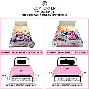Franco Kids Bedding Super Soft Reversible Comforter, Twin/Full, My Little Pony