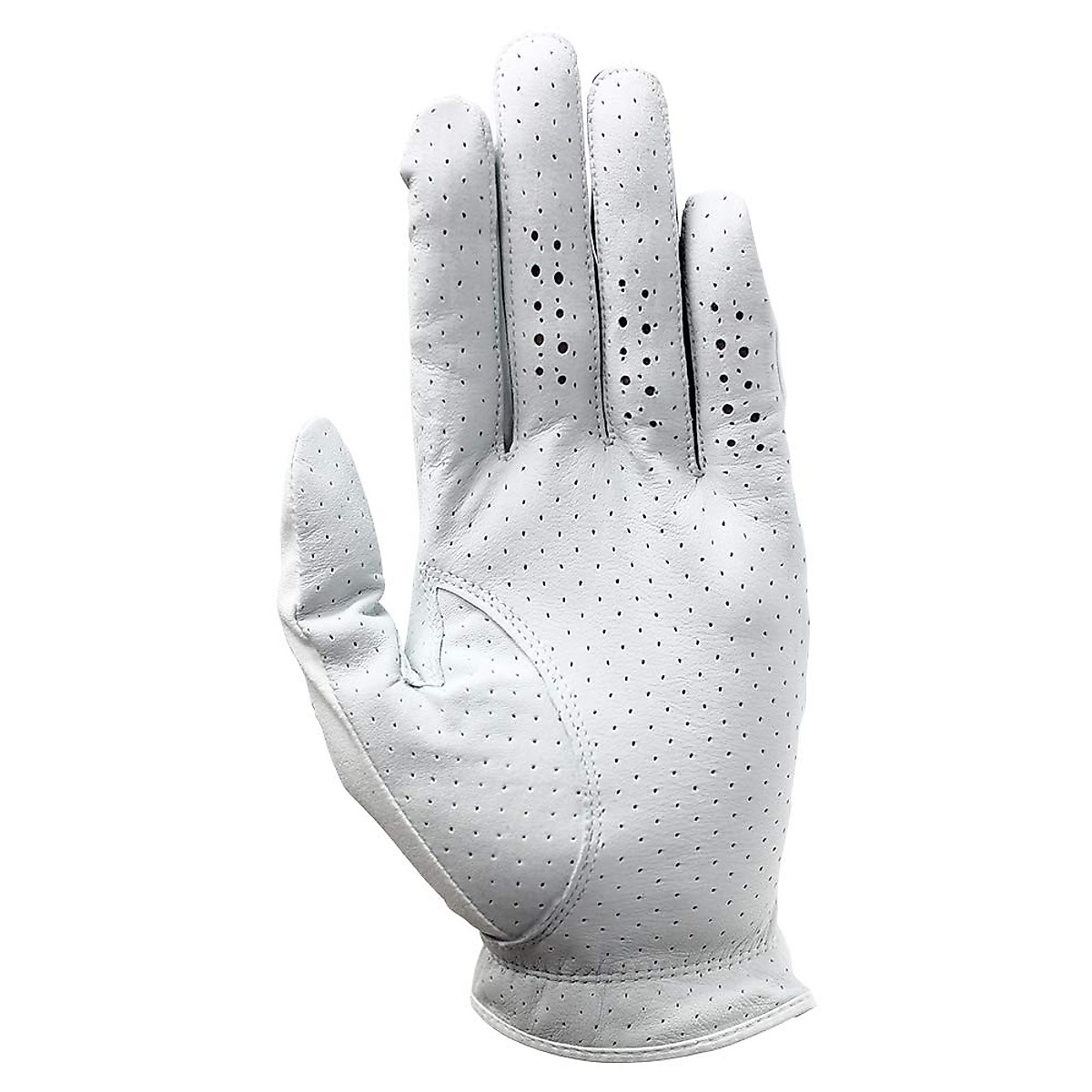 Majek Golf Mens Pro Tour White Cabretta Leather Golf Gloves Comfort Fit Breathable Ventilation for Maximum Feel - 9 Pack (Large, left)