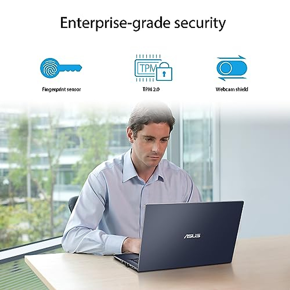 ASUS ExpertBook B1 15.6” Business Laptop, Intel® Core™ i7-1255U Processor, 16GB RAM, 512GB SSD, WiFi 6, Windows 11 Pro, B1502CBA-XS74