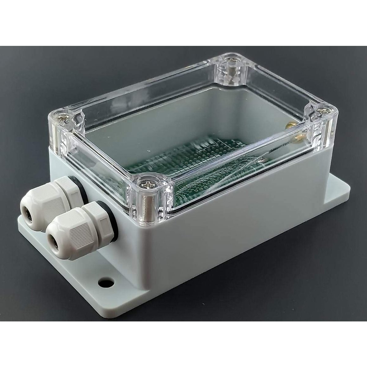 qBox DIY IOT Enclosure Kit (One SMA), IOT Enclosure for Arduino MKR Feather ESP32 Cellular LoRa WiFi Board, Waterproof IP65 Enclosure with Glands, prototyping PCB and SMA Connector