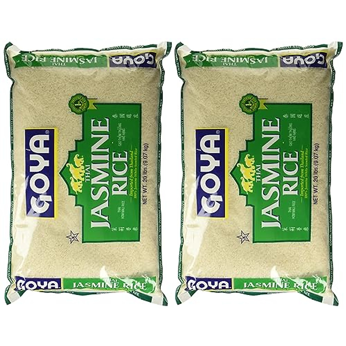 Goya Foods Thai Jasmine Rice, 20 Pound (Pack of 2)