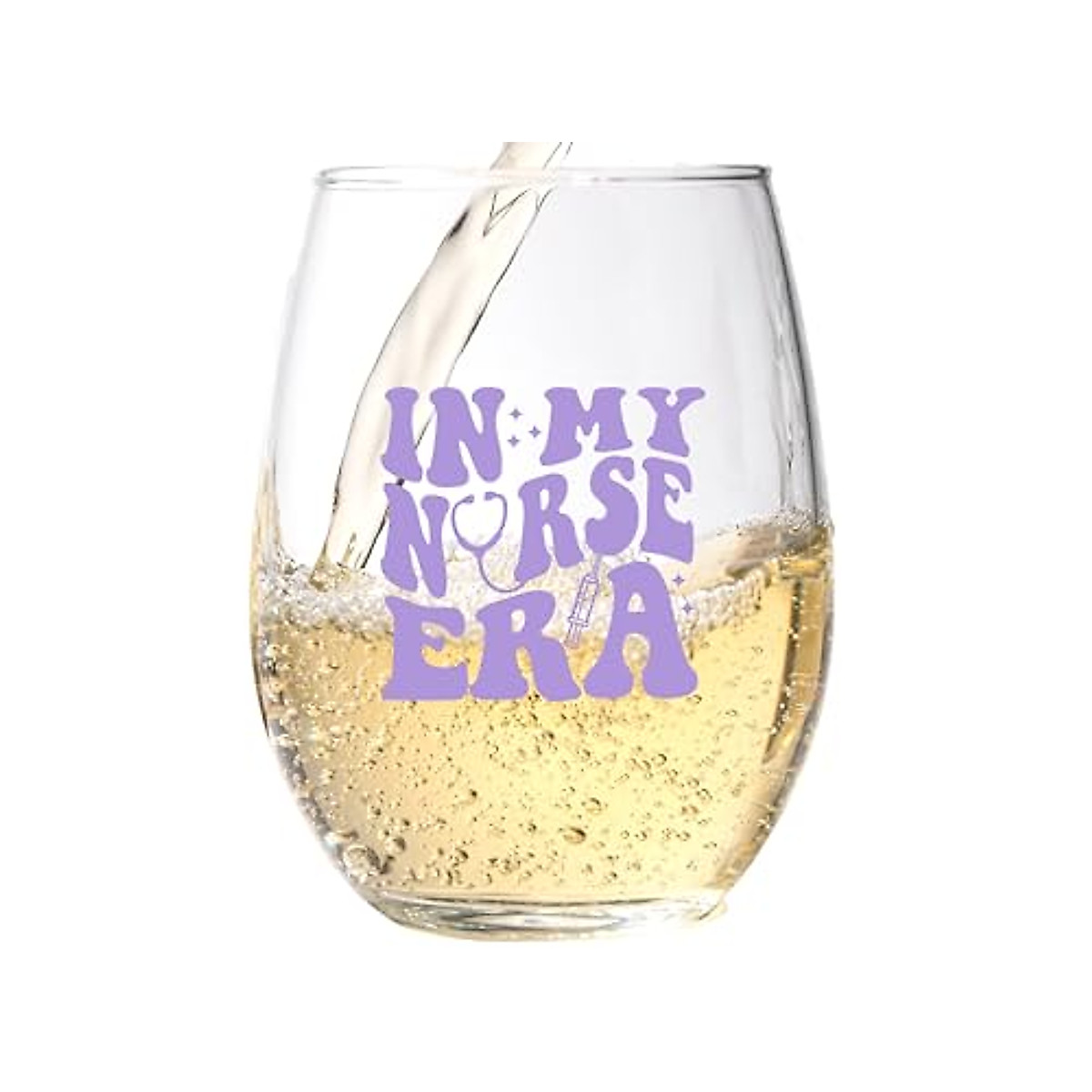 In My Nurse Era Wine Glass - Unique Nurse Gifts for Women - 15 Oz, Scratch Resistant Nurse Wine Glass - Ideal Stocking Stuffer or Gift for Nurses Week - Printed in the USA