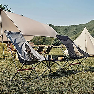 75 75PAI Ultralight High Back Folding Camping Chair, Waterproof All Aluminum Frame Lawn Chair, Portable Beach Chair with Storage Bag for Hiking Beach Fishing Outdoor, Silver