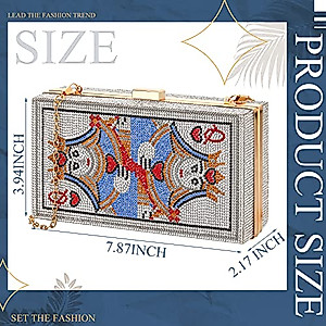 Poker Card Queen Clutch Purses for Women Bling Rhinestone Evening Bag Crystal Evening Clutch Novelty Card Shaped Handbag for Women Girls Party