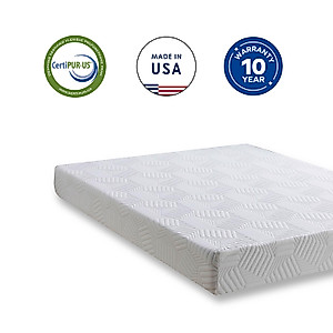 AnwickNomo 10 Inch Green Tea Cooling Gel Memory Foam Mattress, Mattress in a Box, Pressure Relieving for Motion Isolation and Cool Sleep, CertiPUR-US Certified, King Size Mattress, Medium Firm (King)