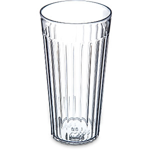 Carlisle FoodService Products Bistro Tumbler Plastic Tumbler for Restaurants, Catering, Kitchens, Plastic, 32 Ounces, Clear