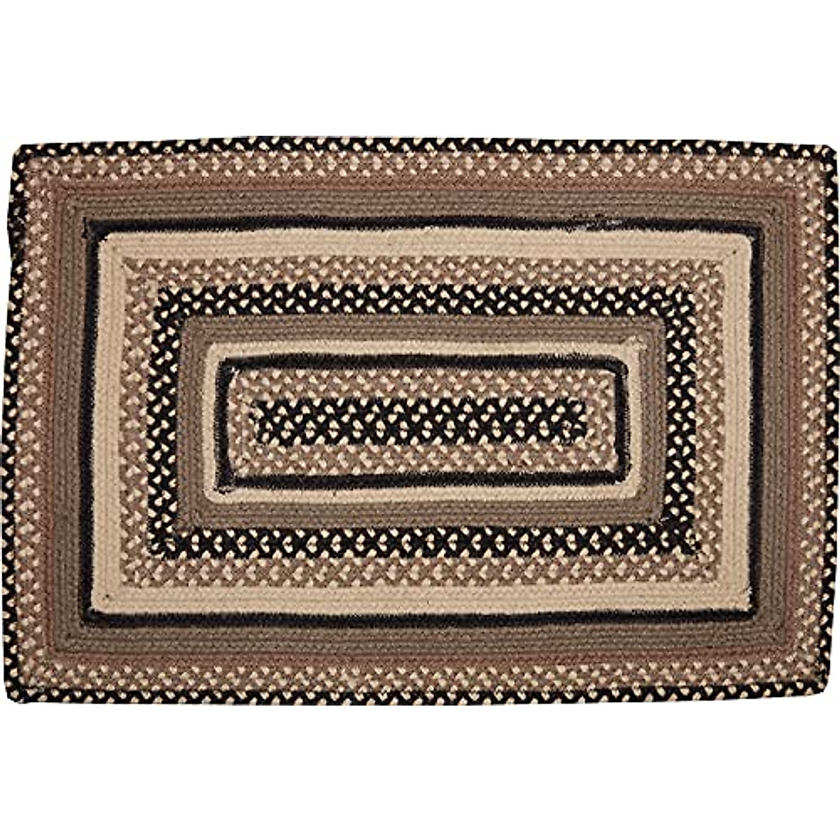 VHC Brands Sawyer Mill Small Jute Rectangular Area Rug Farmhouse Country Style Doormat Non Skid Pad 20x30