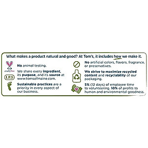 Tom's of Maine Fluoride-Free Antiplaque & Whitening Natural Toothpaste, Fennel, 5.5 oz.