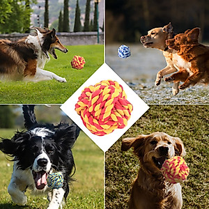 6 Pack Dog Chew Toys for Aggressive Chewers Large Breed, XL Cotton Dog Rope Balls, Indestructible Dog Toys with Tough Twisted for Large Medium Dogs, Dental Teething Ball for Puppy Small Dogs