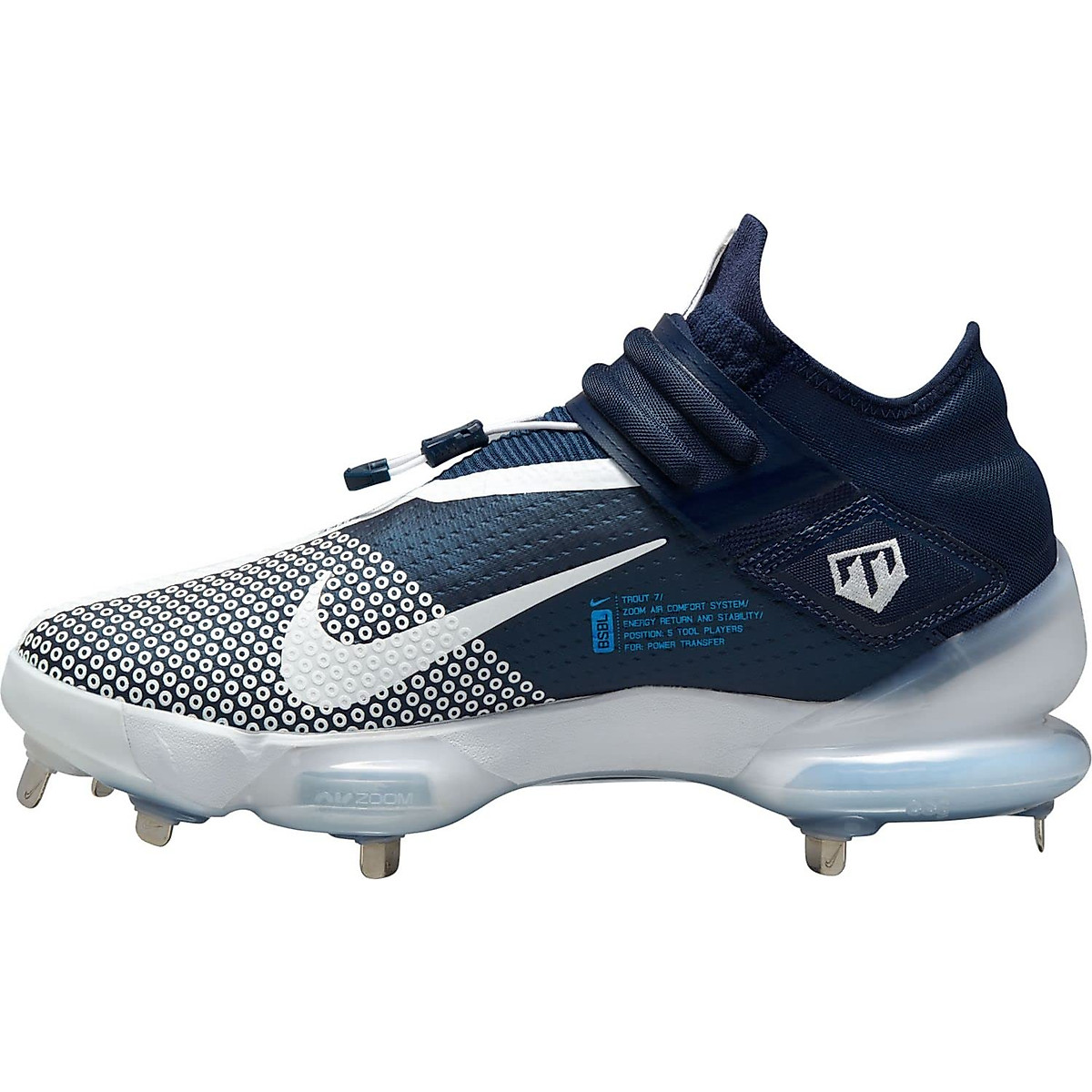 Nike Men's Force Zoom Trout 7 Pro Metal Baseball Cleats College Navy/White (us_Footwear_Size_System, Adult, Men, Numeric, Medium, Numeric_8.5)