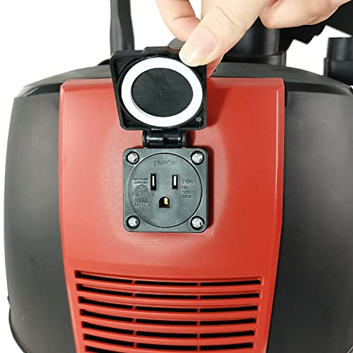 JIENUO Dust Extractor with Auto Filter Clean, 8 Gallon Wet/Dry HEPA Filter Extractor Vacuum, Powerful Suction Shop Vac for Home workshops, Construction Sites and Woodworking