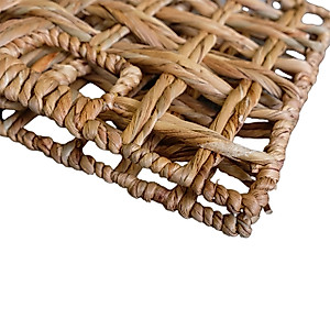 LilaCraft Wicker Storage Bins, Wicker Storage Baskets for Shelves, Large Wicker Storage Cubes Baskets, Wicker Baskets for Gifts, Storage Bins for Bedroom, Living Room (Set 4 packs 12”x12”x12”)