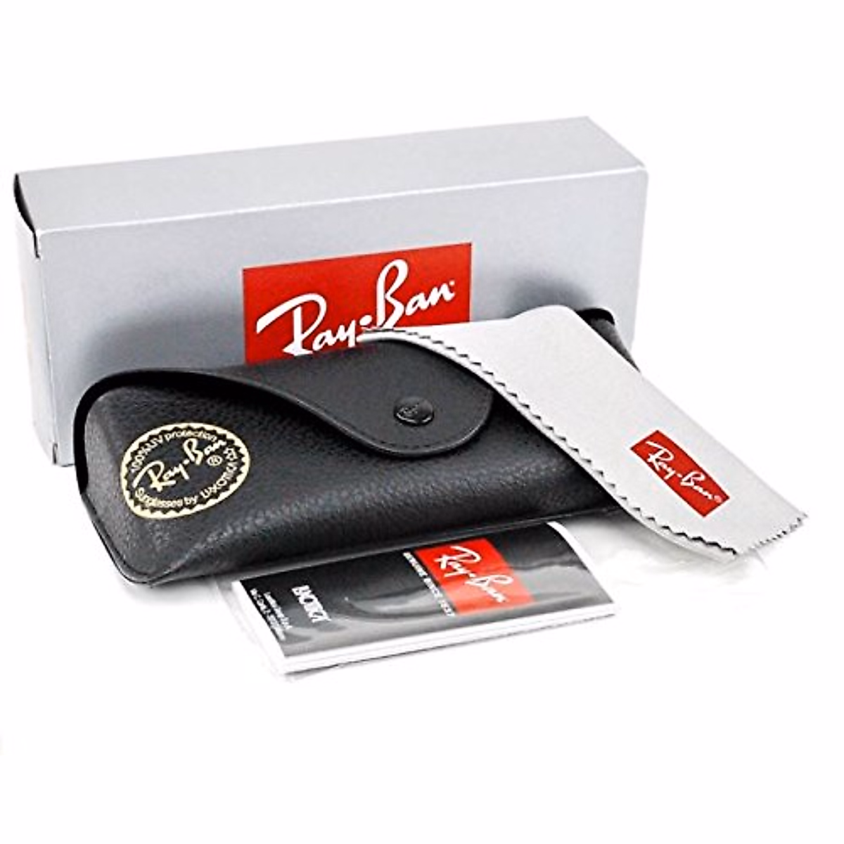 Ray-Ban RB0840S 901/58 51MM Black/Green Polarized Square Sunglasses for Men for Women + BUNDLE With Designer iWear Cleaning Kit