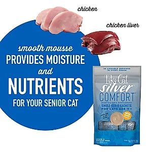 Tiki Cat Silver Comfort Chicken & Chicken Liver Recipe 5.6 oz. (20/.28oz) (20 Sachets)