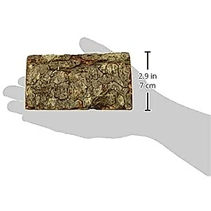 Fluker's Critter Cavern Half Log Hideaway Brown (Medium) - Includes Attached DBDPet Pro-Tip Guide