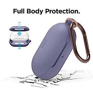 elago Silicone Case Designed for Samsung Galaxy Buds Plus Case (2020) / Galaxy Buds Case (2019) [Lavender Grey] - Full Body Protection, Adhesive Gel Pad