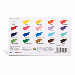 KINGART Outdoor Acrylic Paint, 60ml (2oz) Bottle, Set of 20 Unique Colors
