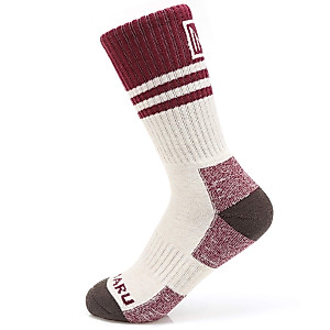 MIRMARU Women’s 5 Pairs Hiking Socks- Moisture Wicking Outdoor Athletic Sports Cushion Crew Socks (M232-MEDIUM)