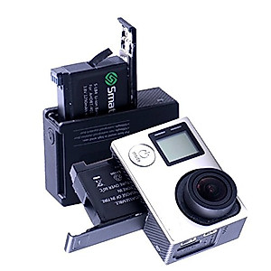 Smatree Battery (3 Pack) and 3-Channel Charger Compatible for Gopro Hero 4 (NOT for Hero 5)