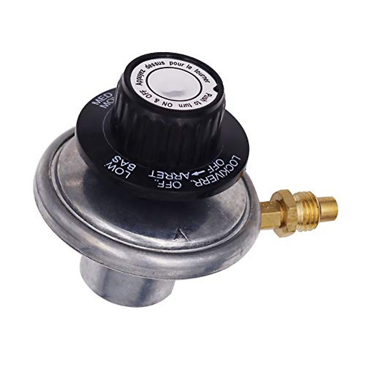 METER STAR LPG 1 lb Adjustable Propane Gas Regulator Knob Pressure Relief Valve M12x1 Nozzle 0.7 mm