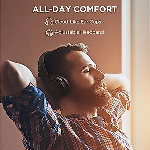 1MORE SonoFlow SE Active Noise Cancelling Wireless Headphones, Over Ear Bluetooth Headphones with DLC Dynamic Driver, 70H Playtime, Clear Calls, Custom EQ via app