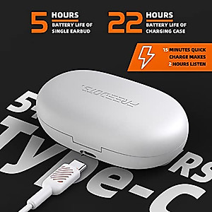 FREEDOTS. Open-Ear Earbuds, Wireless Ear Bluetooth Sport Headphones, Sweat Resistant Lightweight Open Earbud Headphones for Workouts and Running, Compatible with Apple & Android