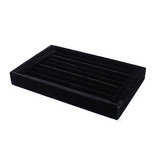 Lders For Jewelry,Jewellery Black Felt Foam,Ring Holders Strips,Black Velvet Jewelry Tray,Boite A Bague Ring Jewellery Display Storage Box Tray Case Organiser For Tie Clip Earrings