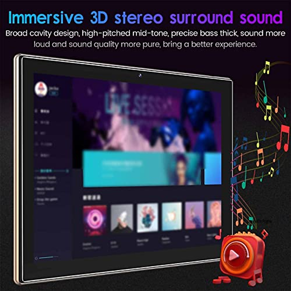 HD Tablet, WiFi Bluetooth Android Voice Call Game Tablet,10 Inch IPS Display Screen,WiFi,2GB RAM+16GB ROM,4000mAh,Android 5.1 System, Gift for Family (Gold)