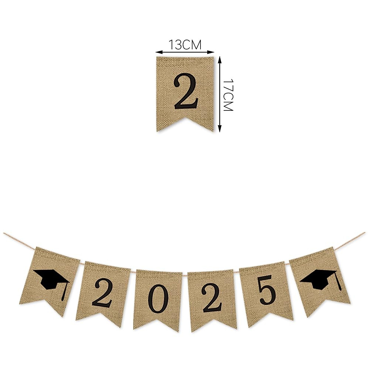 SWYOUN 2023 Burlap Graduation Party Banner Classroom Decoration Grad Party Supplies