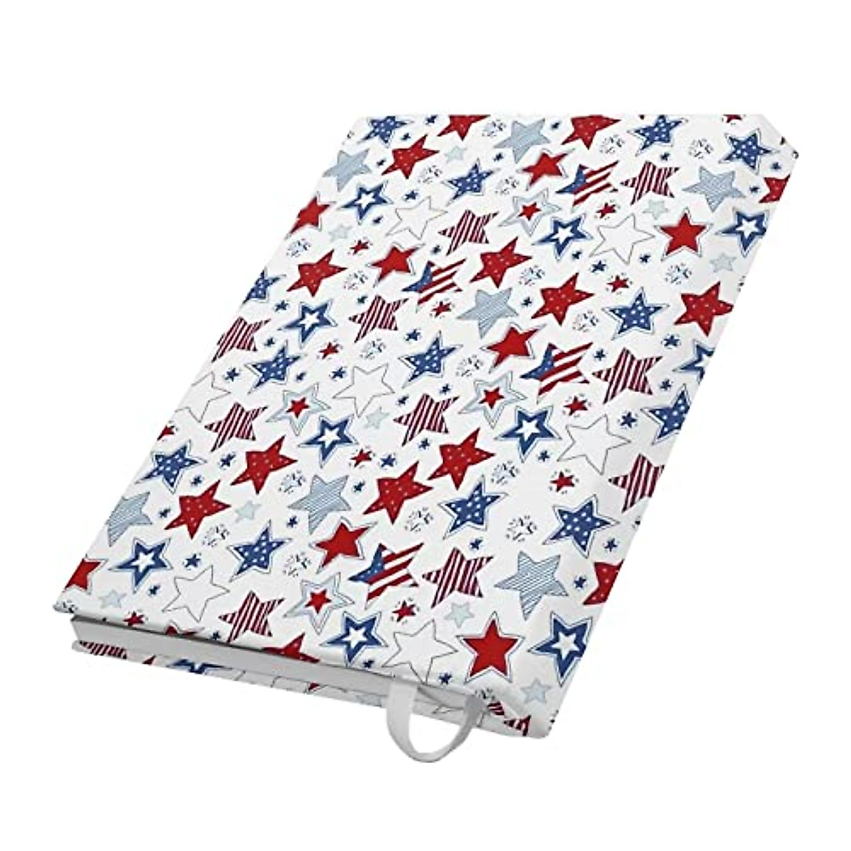 DIYFLASH American Flag Stars Book Covers for Soft Cover Books Book Dust Jacket Covers Washable Durable Reusable Polyester Textbook Covers Book Case Cover for Kids,Teen, Adult 15.7×9.8 in
