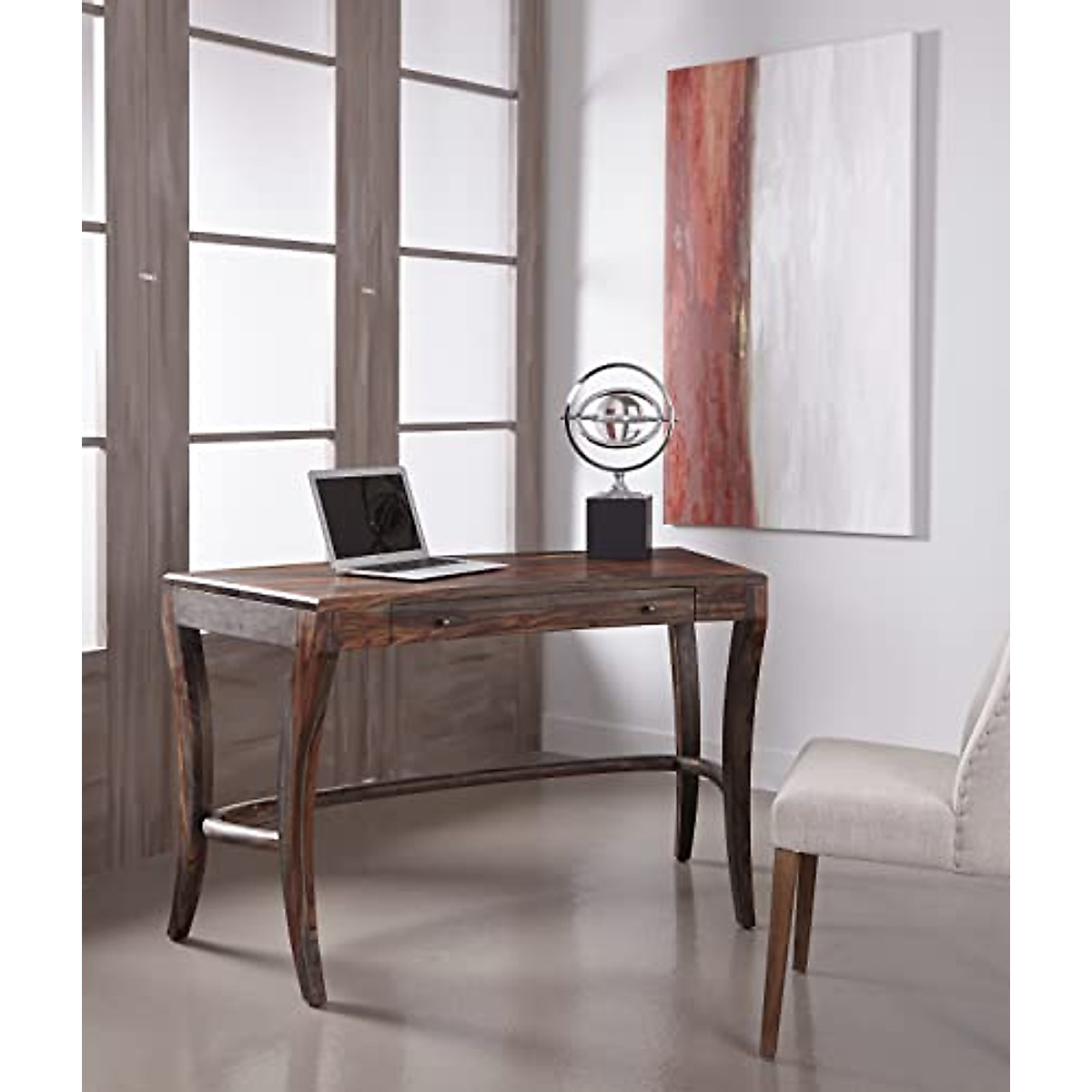 Coast to Coast Imports LLC Sheesham Highlight Wash One Drawer Writing Desk