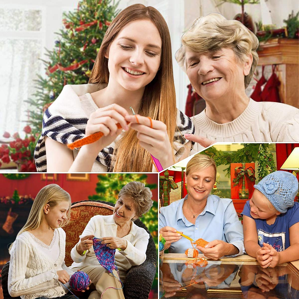 Ergonomic Crochet Hooks with Roll Felt Bag, Crochet Hooks Set for Arthritic Hands, Size from B to J