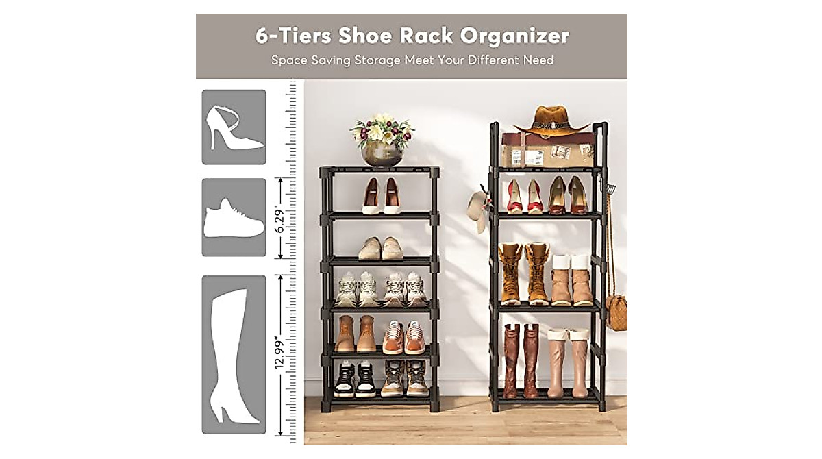 Tribesigns 6-Tier Shoe Rack - Organize 30-35 Pairs