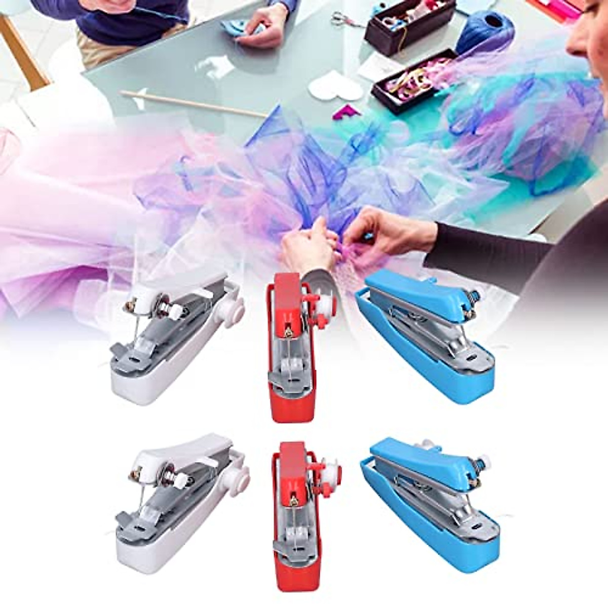 Mini Sewing Machine, Handheld Portable Hand Sewing Machine Handheld Sewing Machine Anti Rust Mini Portable Stitch Stapler for Home Outdoor Travelling