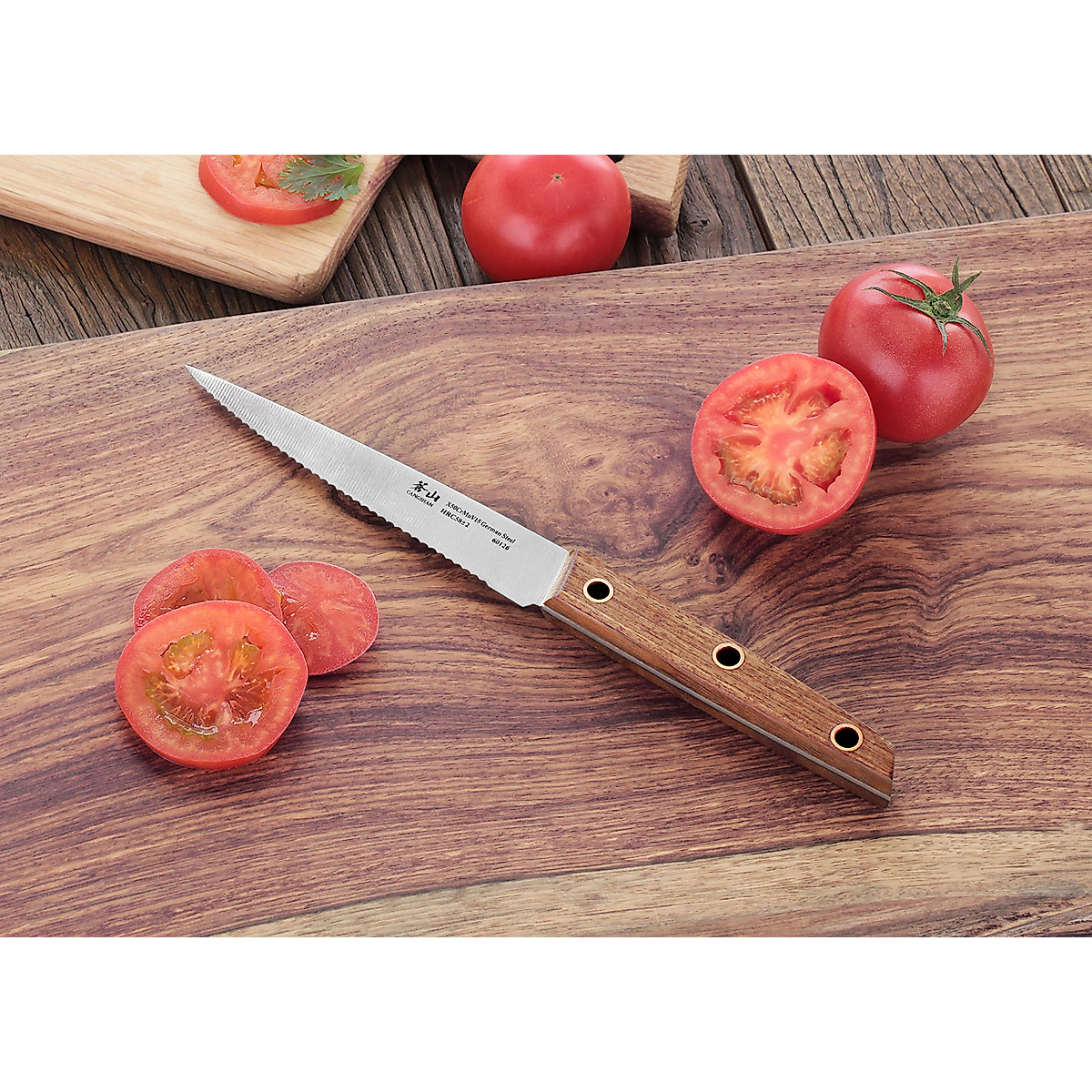 Cangshan W Series 60126 German Steel Serrated Utility Knife, 5-Inch