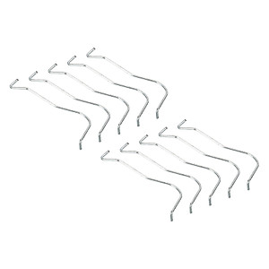 PATIKIL 3x1.1 Cage Door Hook, 10Pcs Stainless Steel Durable Singe Wire Water Pipe Latch Hook for Locking and Fixing Rabbit Pig Poultry Cage, Silver