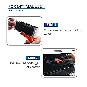 Tuobo PGI-220 CLI-221 Ink Cartridges Compatible with Canon 220XL for PIXMA IP3600 IP4600 IP4700 MX860 MX870 MP560 MP620 MP620B MP640 MP980 MP990 PMFP1 PMFP3 SFP1 Printer (30 PCS Without Grey)