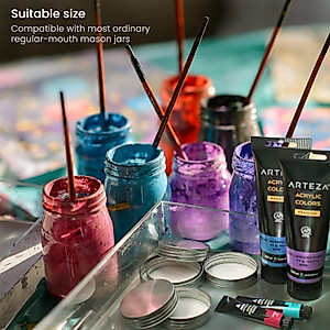 ARTEZA Regular Mouth Mason Jar Lids, 24-Pack, 2.4 Inches and 2.5 Inches, Reusable Canning Lids for DIY, and Home Decor