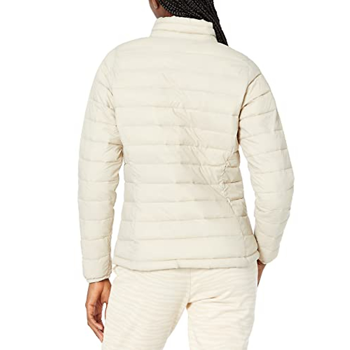 Amazon Essentials Women's Lightweight Long-Sleeve Water-Resistant Puffer Jacket (Available in Plus Size), Stone, Large