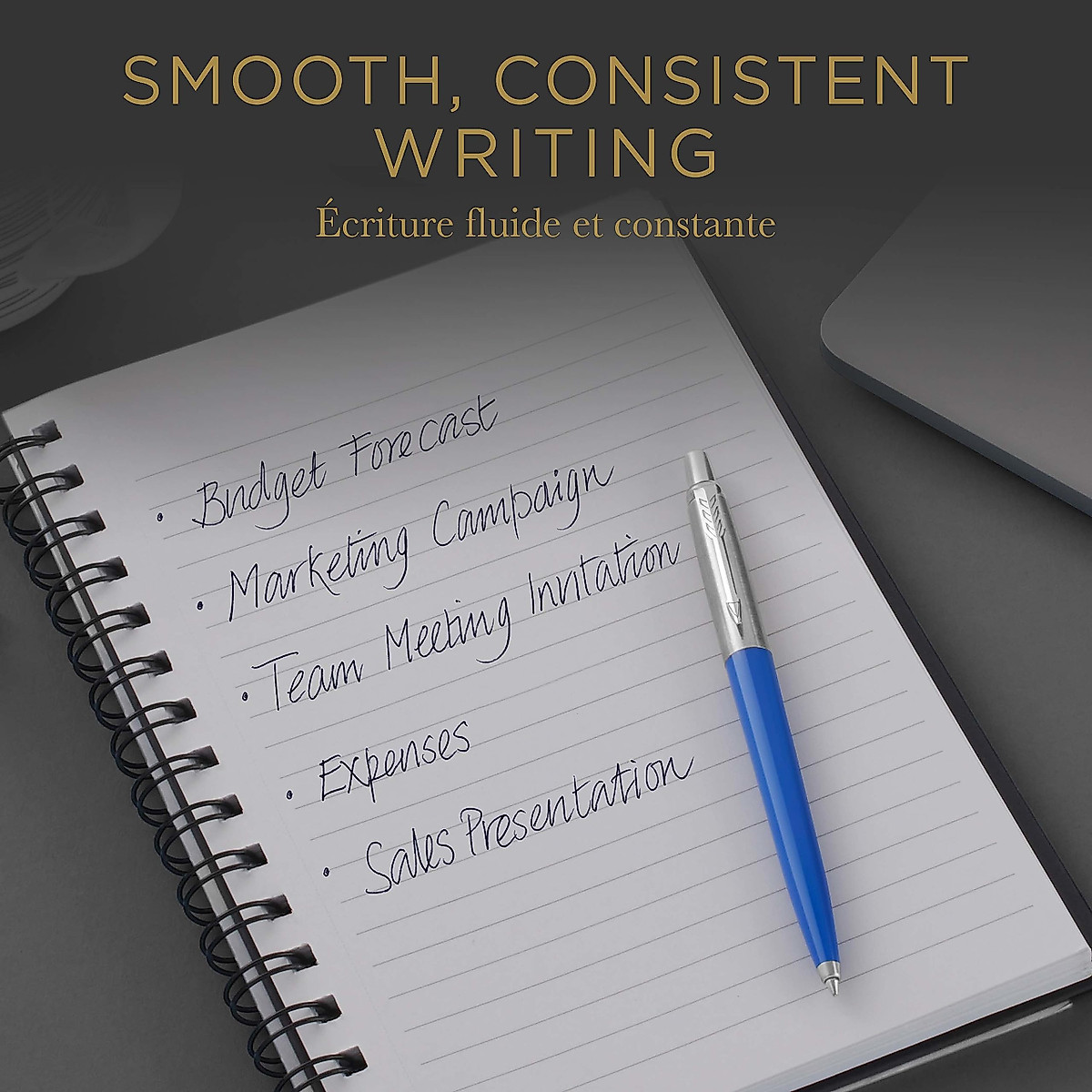 PARKER QUINKflow Ballpoint Pen Ink Refills, Medium Tip, Black, 3 Count