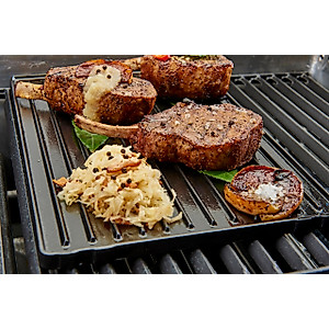 GrillPro 91212 Universal Cast Iron Griddle, 13-Inches X 9.25-Inches, Black