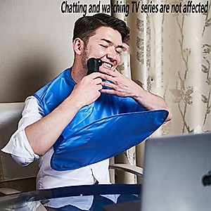 Upgrade Men Beard Shaving Aprons Cape Beard Trimming Bib Waterproof & Non-Stick Hair Catcher (Yellow)