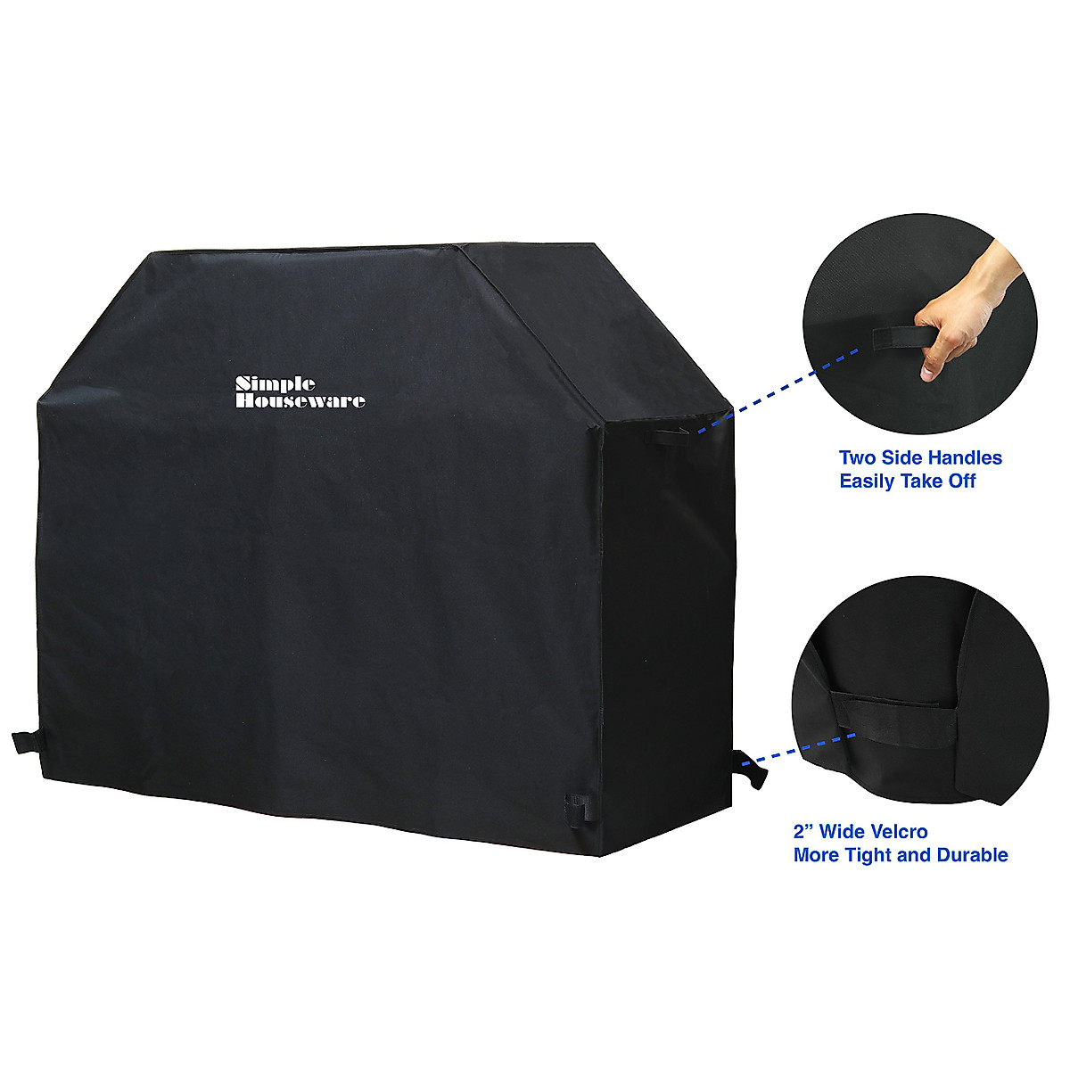 Simple Houseware 58-inch Waterproof Heavy Duty Gas BBQ Grill Cover, Weather-Resistant Polyester