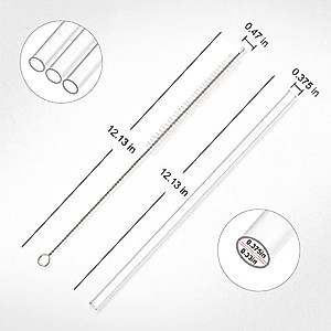 Replacement Straws for Stanley 40 30oz Adventure Quencher Travel Tumbler 6Pack, YOELIKE Reusable Clear Straws with Cleaning Brush, Compatible with Stanley Cup Mug Accessories